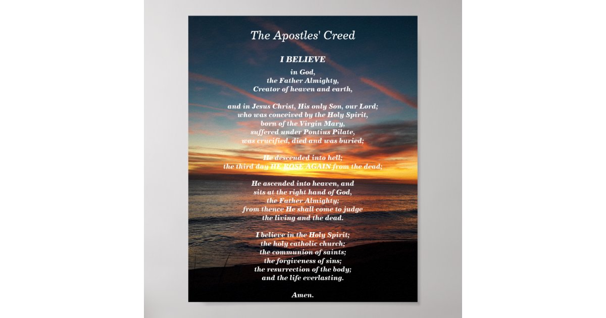 The Apostles' Creed Poster | Zazzle