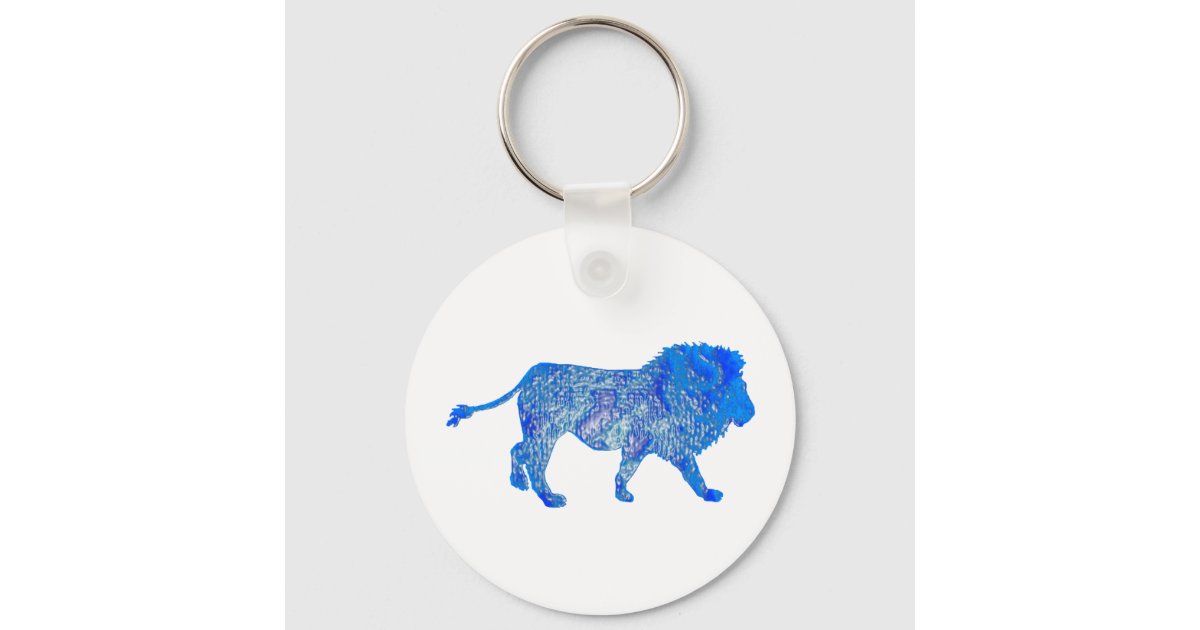 THE BLUE LION KEY RING | Zazzle
