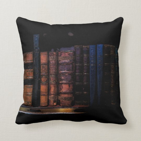 The Book Library - Vintage Books Cushion | Zazzle.co.uk