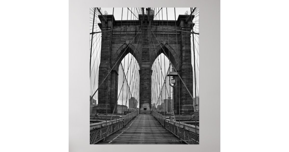 The Brooklyn Bridge in New York City Poster | Zazzle
