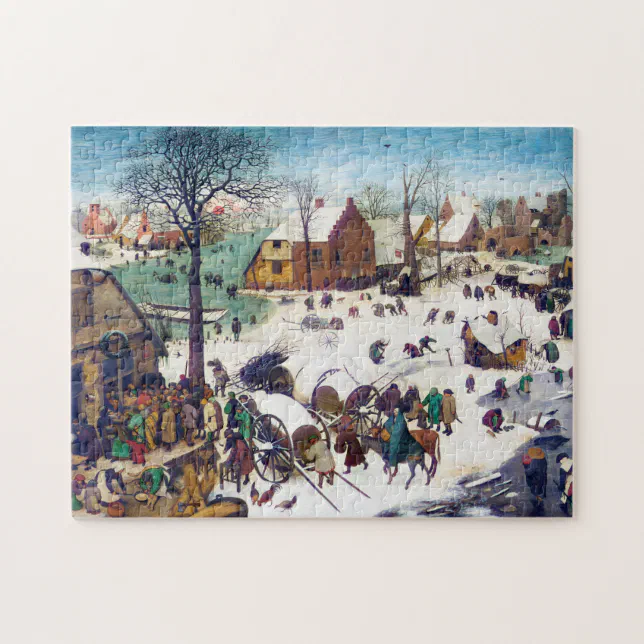 The Census at Bethlehem, Pieter Bruegel Jigsaw Puzzle | Zazzle