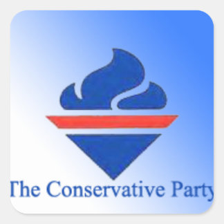 55+ Conservative Party Square Stickers | Zazzle