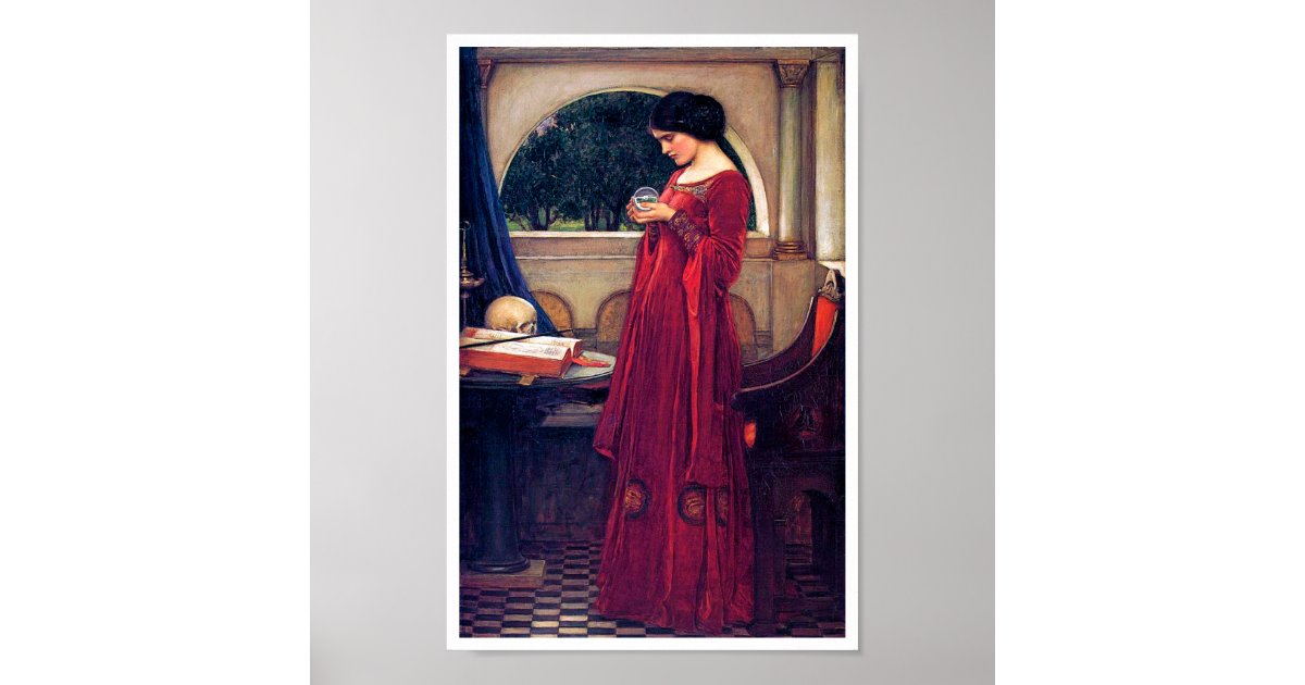 The Crystal Ball, John William Waterhouse Poster | Zazzle