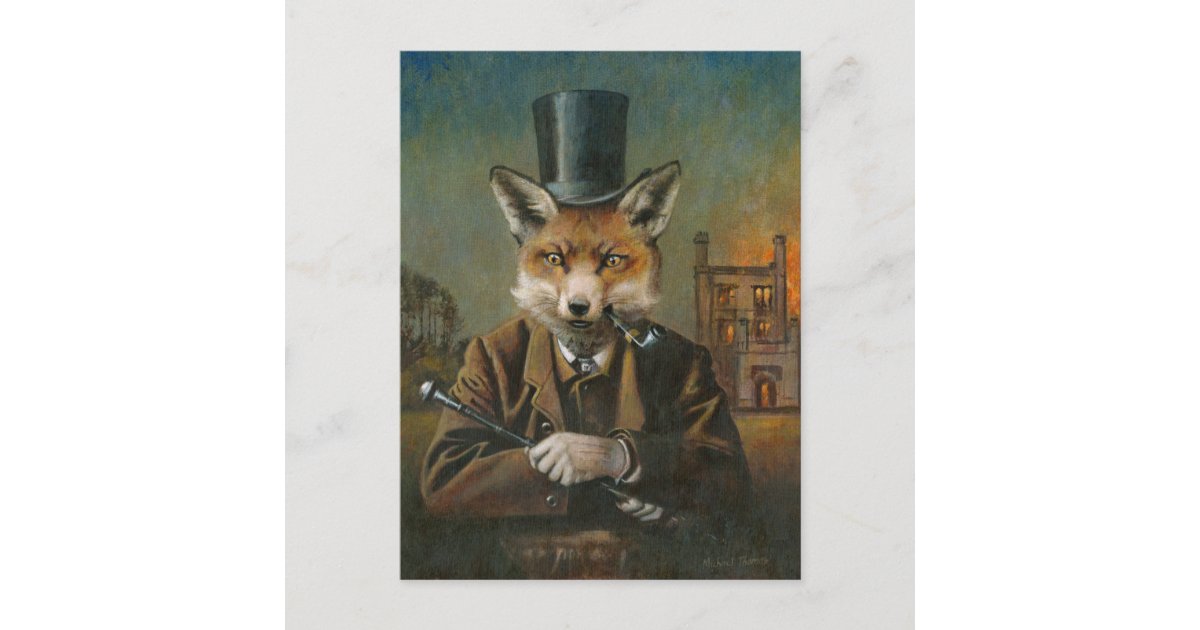 The Dapper Fox Post Card | Zazzle