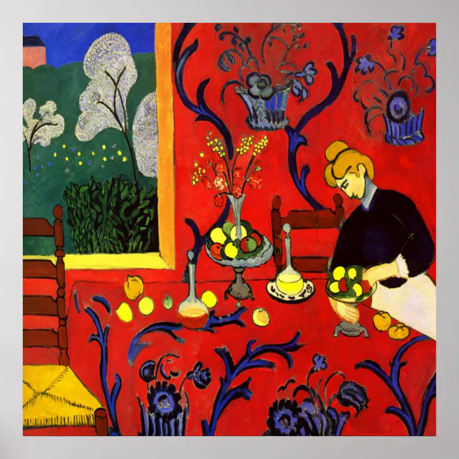 The Dessert: Harmony in Red (The Red Room) Matisse Poster | Zazzle