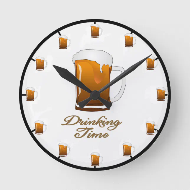 The 'Drinking Time' Beer Clock | Zazzle