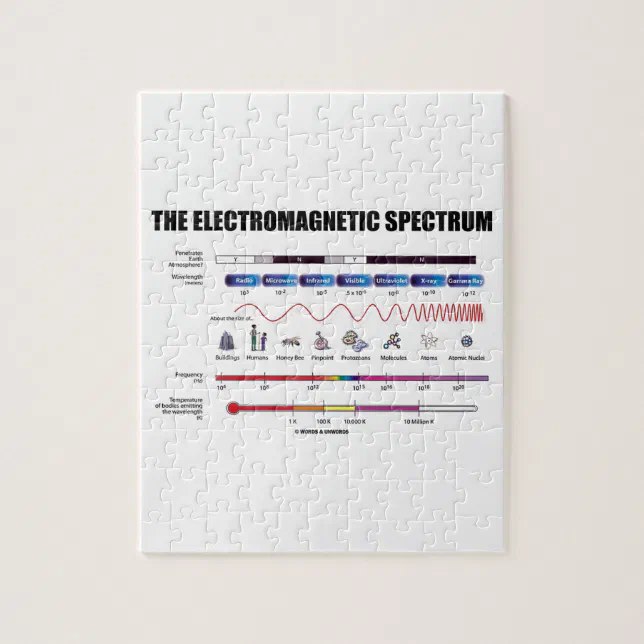 The Electromagnetic Spectrum (Physics Wavelengths) Jigsaw Puzzle | Zazzle