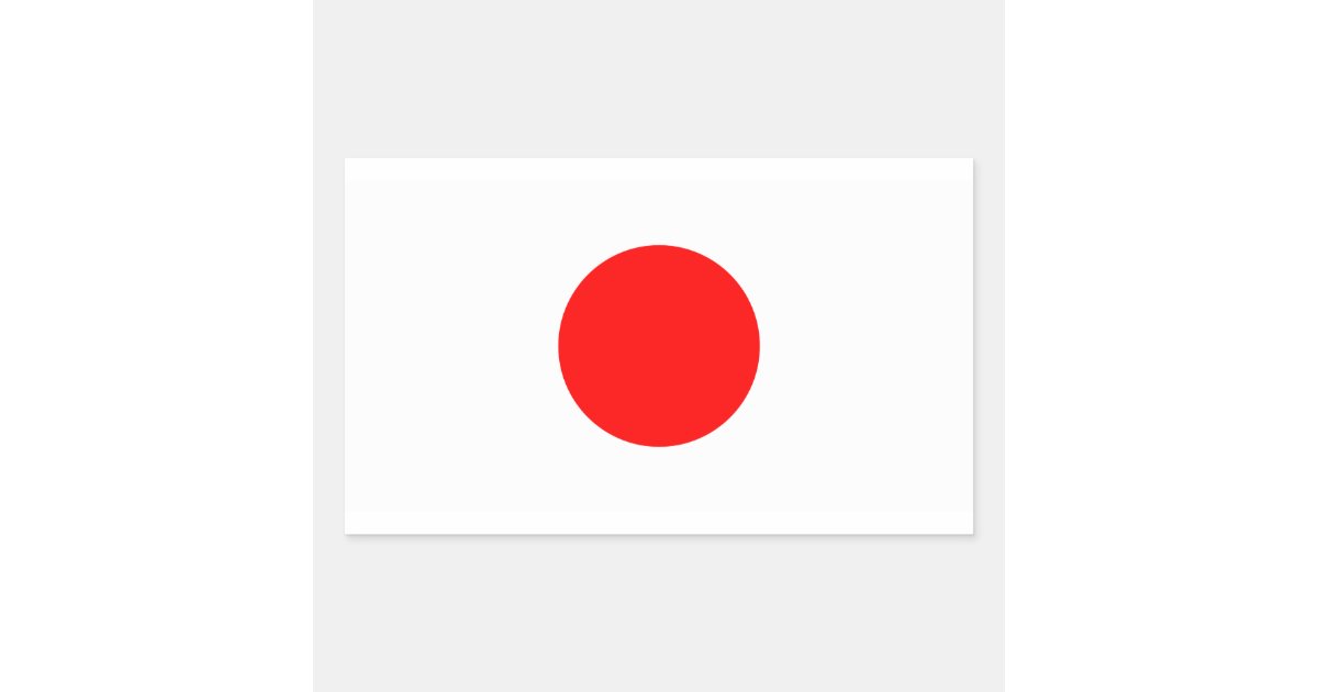 The Flag of Japan Rectangular Sticker | Zazzle