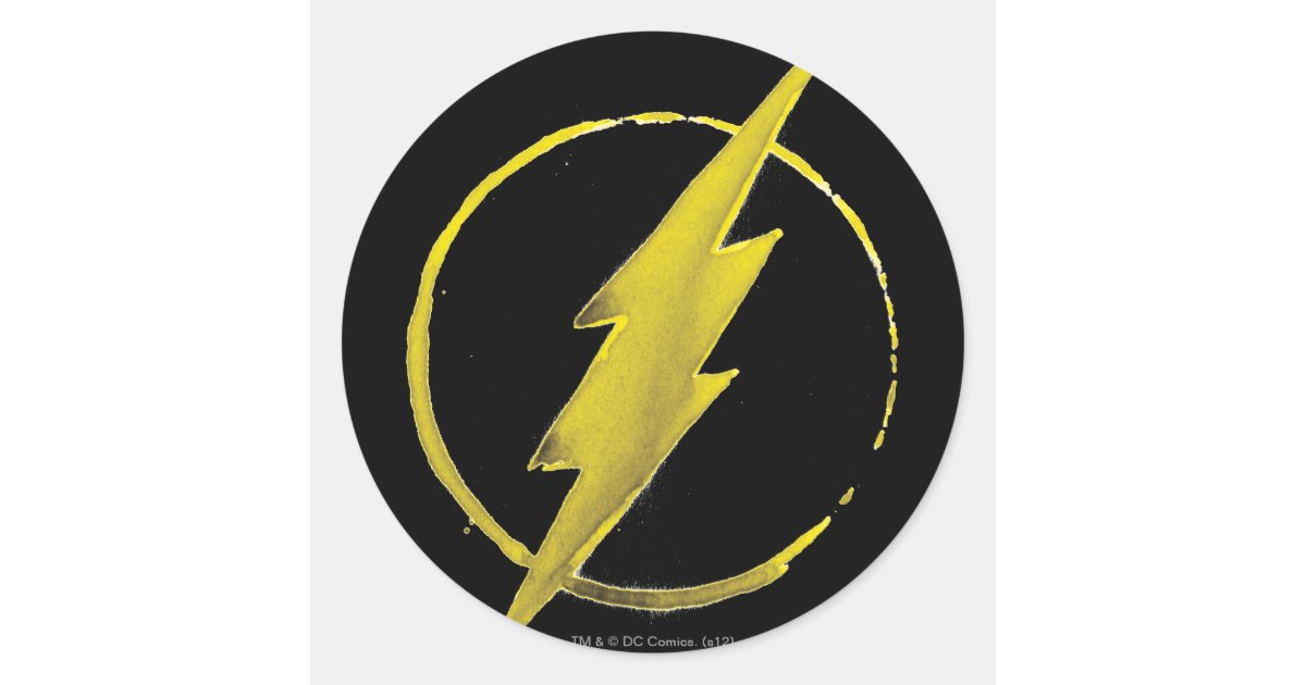 The Flash | Yellow Chest Emblem Classic Round Sticker | Zazzle