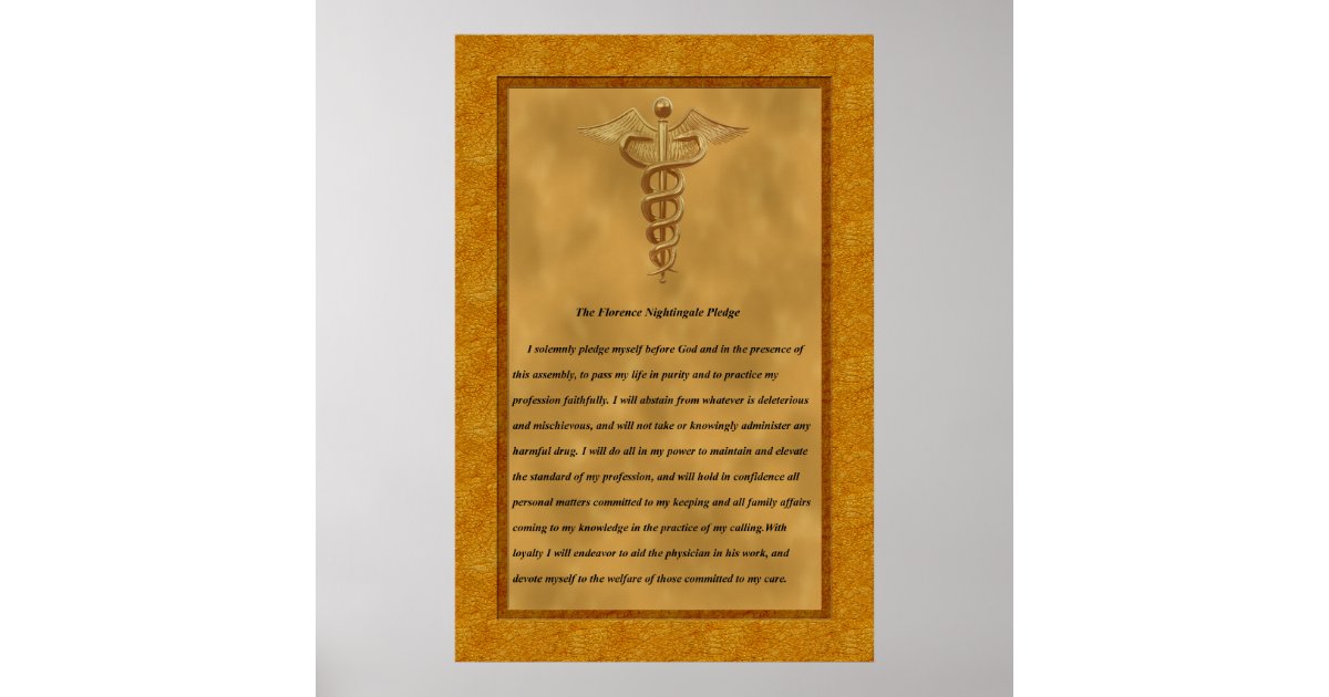 The Florence Nightingale Pledge Poster | Zazzle