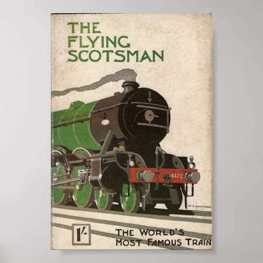 The Flying Scotsman vintage poster | Zazzle.co.uk