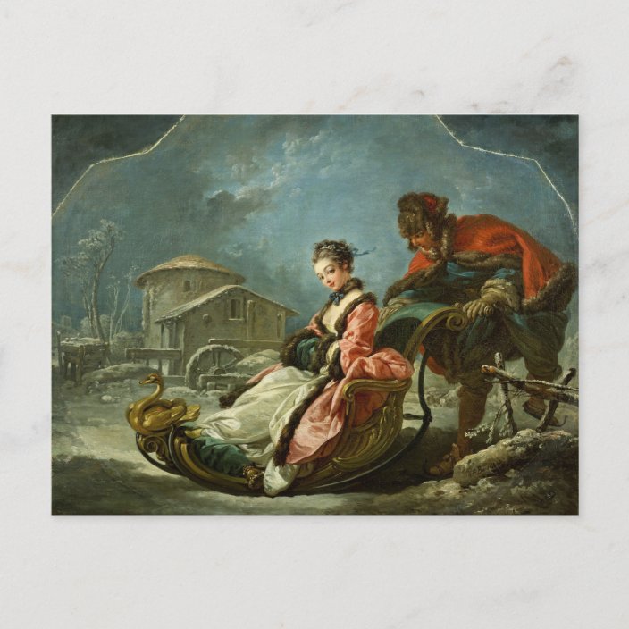 The Four Seasons: Winter by François Boucher Holiday Postcard | Zazzle ...