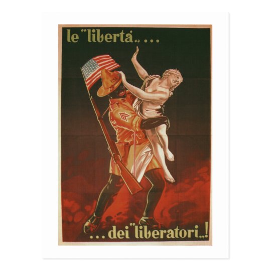 The freedom of the liberators Propaganda Poster Postcard | Zazzle.co.uk