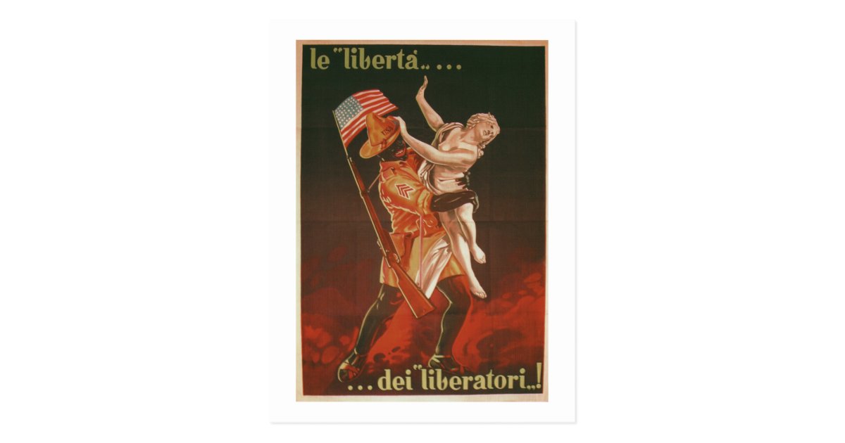 The freedom of the liberators Propaganda Poster Postcard | Zazzle.co.uk