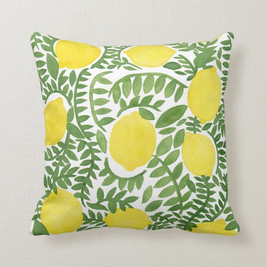 The Fresh Lemon Tree Cushion | Zazzle.co.uk