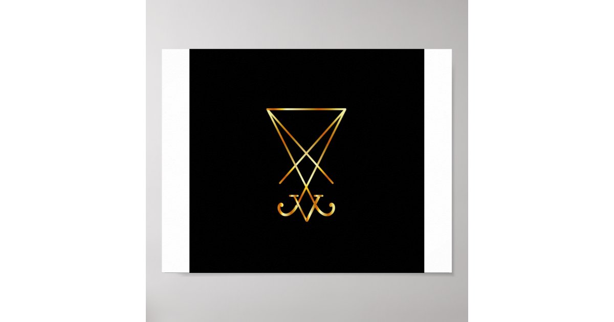 The golden sigil of Lucifer Poster | Zazzle