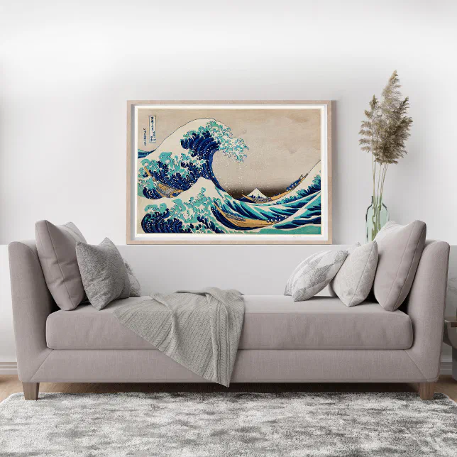 The Great Wave off Kanagawa vintage illustration Poster | Zazzle