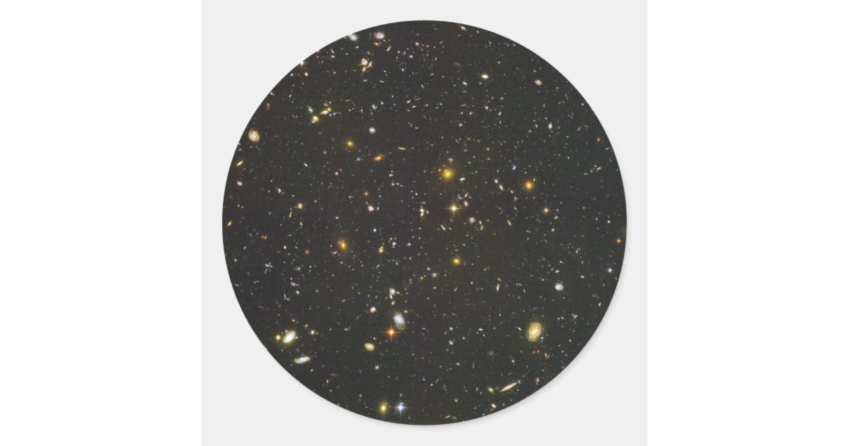 The Hubble Ultra Deep Field Classic Round Sticker | Zazzle