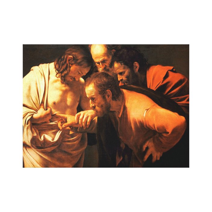 The Incredulity Of Saint Thomas By Caravaggio Canvas Print | Zazzle.co.uk