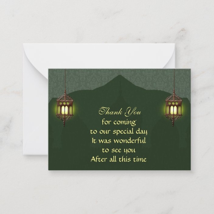 The Islamic Light Thank You Card | Zazzle