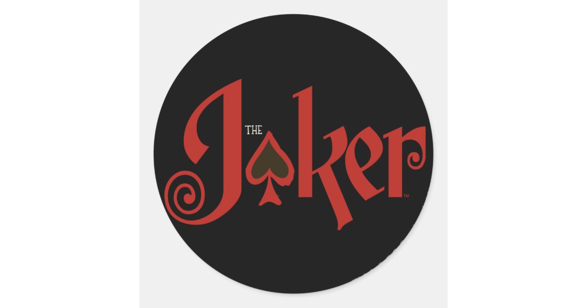 The Joker Playing Card Logo Classic Round Sticker | Zazzle