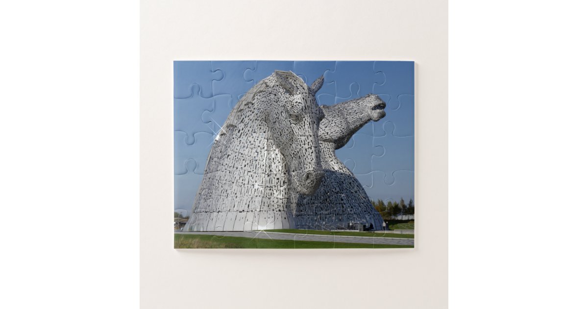 The Kelpies , the Helix, Falkirk jigsaw puzzle | Zazzle