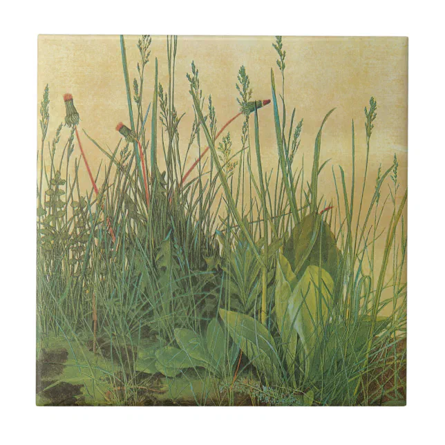 The Large (Great) Piece of Turf by Albrecht Durer Tile | Zazzle