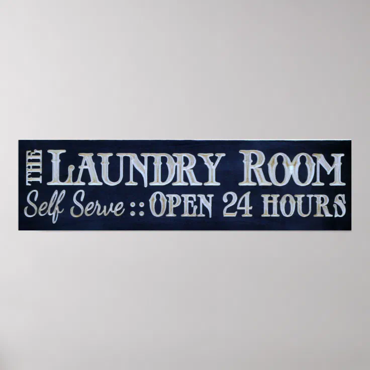The laundry room sign poster | Zazzle