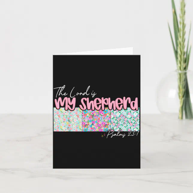 The Lord Is My Shepherd Christian Jesus Bible Vers Card | Zazzle
