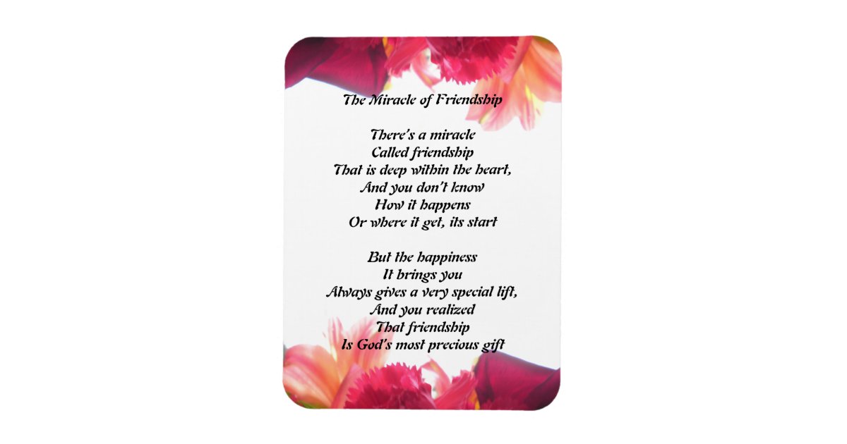 The Miracle of Friendship Magnet | Zazzle
