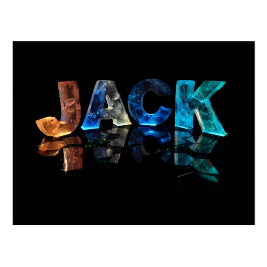 The Name Jack in 3D Lights (Photograph) Postcard | Zazzle.co.uk