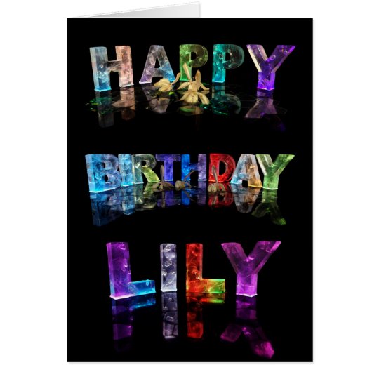 The Name Lily in 3D Lights (Photograph) | Zazzle.co.uk