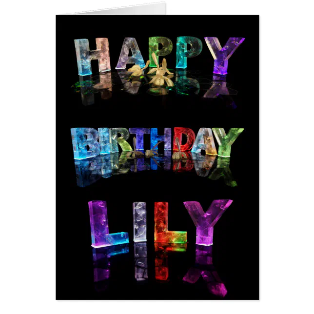 The Name Lily in 3D Lights (Photograph) | Zazzle
