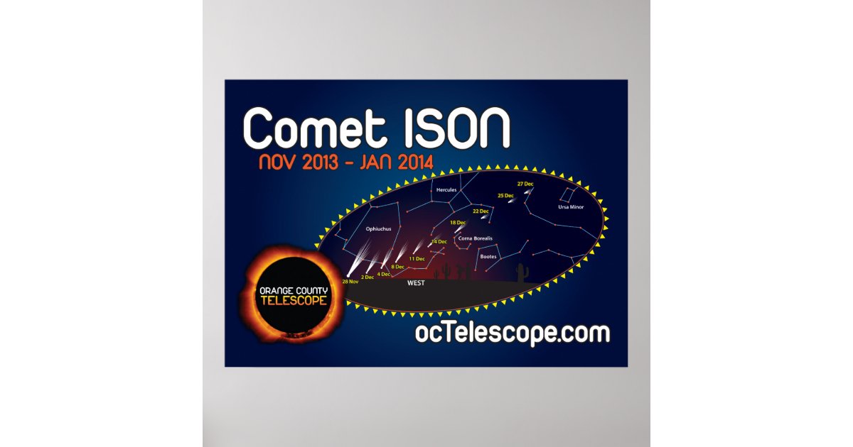 The Official Comet ISON Poster and Finder Chart | Zazzle
