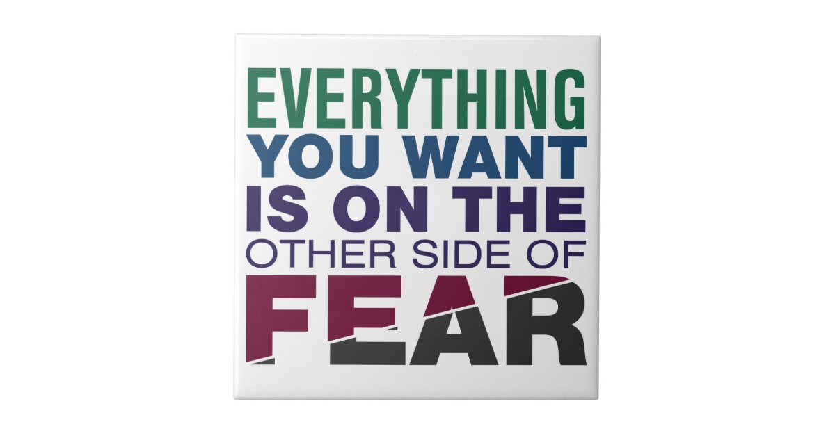 The Other Side of Fear Tile | Zazzle
