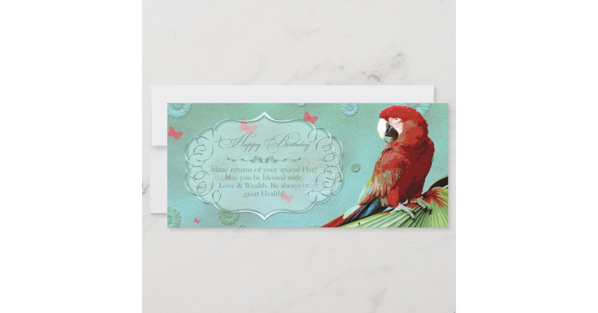 THE PARROT ~ Greeting Card/Birthday Card/Postcard | Zazzle