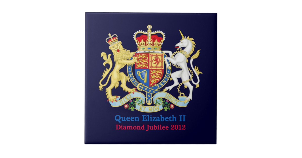 The Queen's Diamond Jubilee Crest Tile | Zazzle