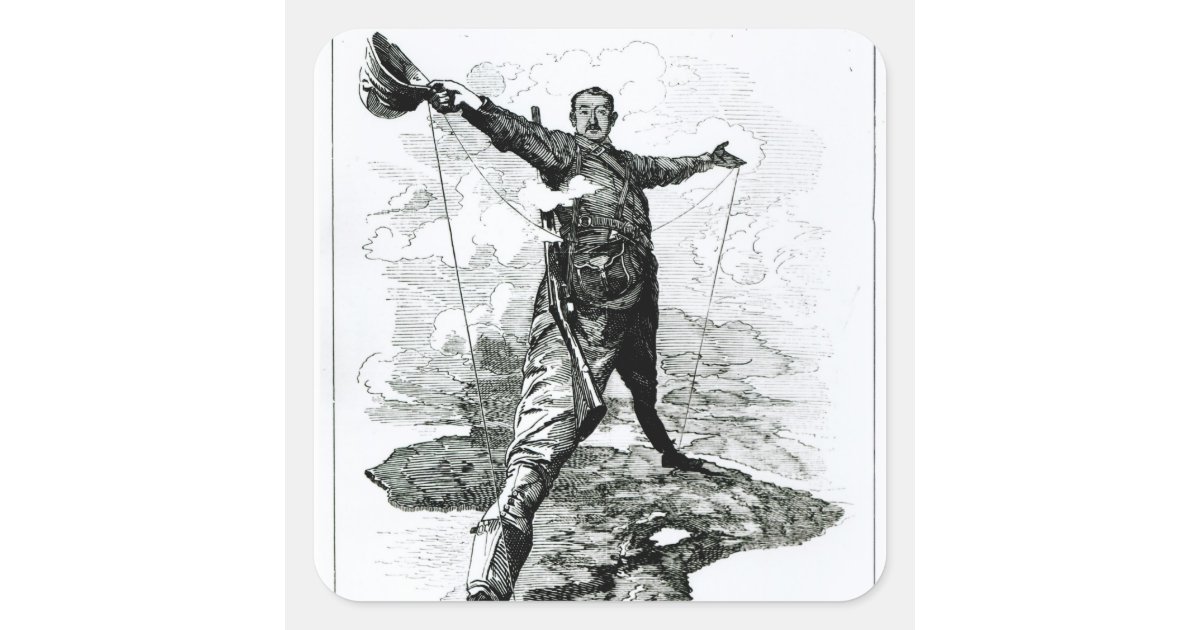 The Rhodes Colossus from Punch Square Sticker | Zazzle