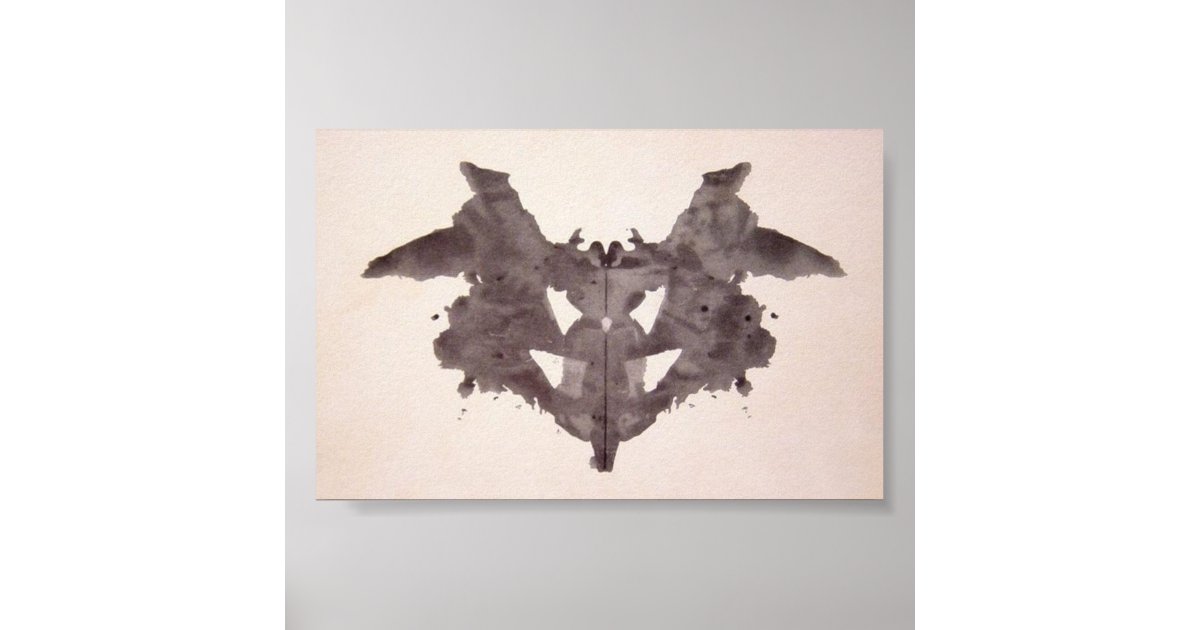 The Rorschach Test Ink Blots Plate 1 Poster | Zazzle