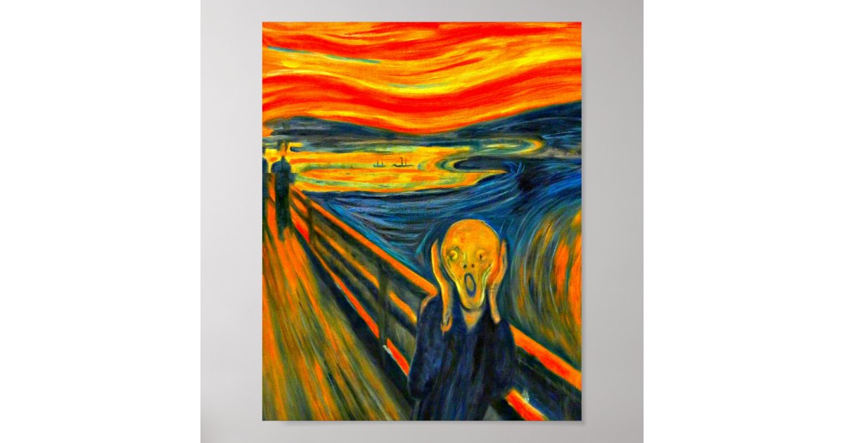 The Scream, FIne Art by Munch, Poster | Zazzle