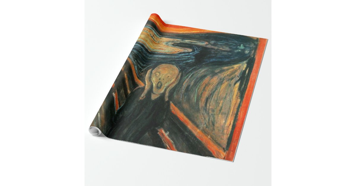 The Scream Munch Modern Art Abstract Wrapping Paper | Zazzle
