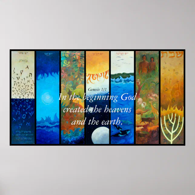 THE SEVEN DAYS OF CREATION, In the beginning Go... Poster | Zazzle