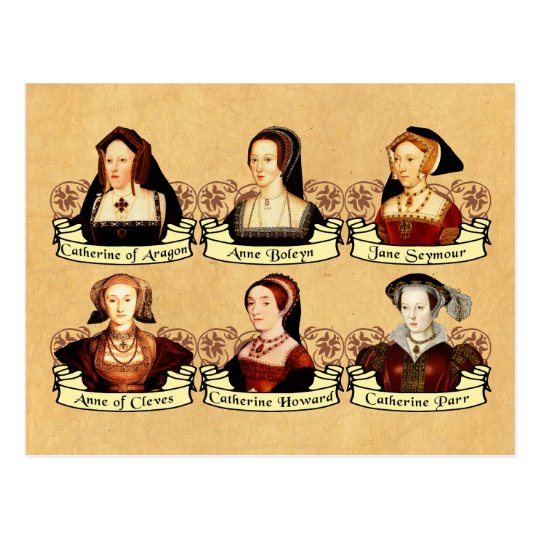 The SIx Wives of Henry VIII Classic Postcard | Zazzle.co.uk