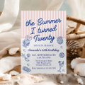 The Summer I Turned Twenty 20th Birthday Party Invitation | Zazzle