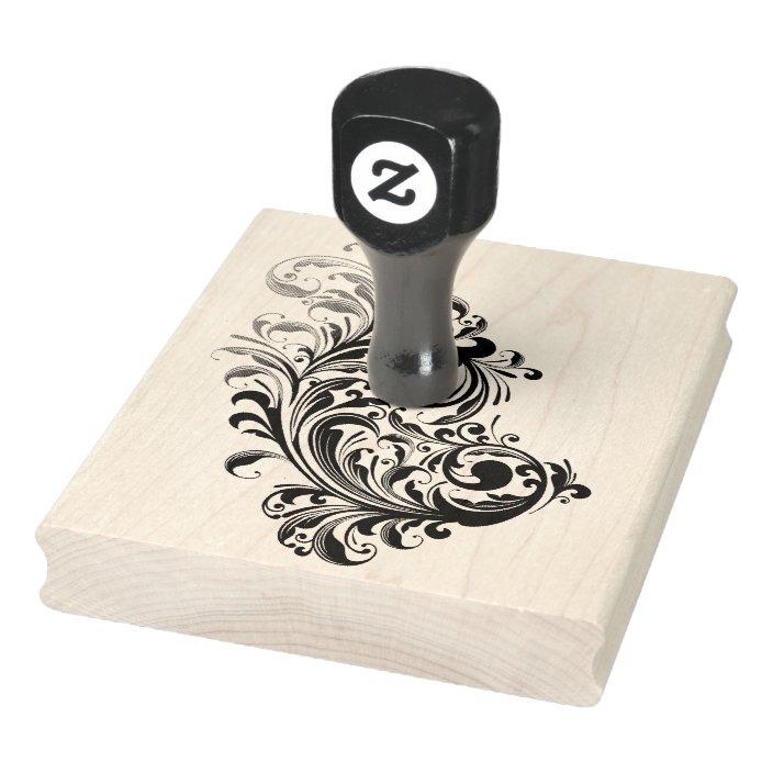 The Swirl Rubber Stamp 4X5 | Zazzle.co.uk