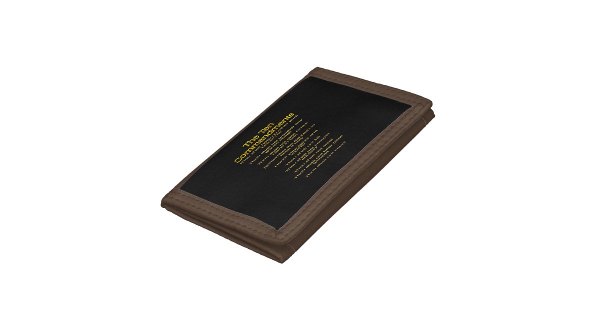 The Ten Commandments 01 Trifold Wallet | Zazzle
