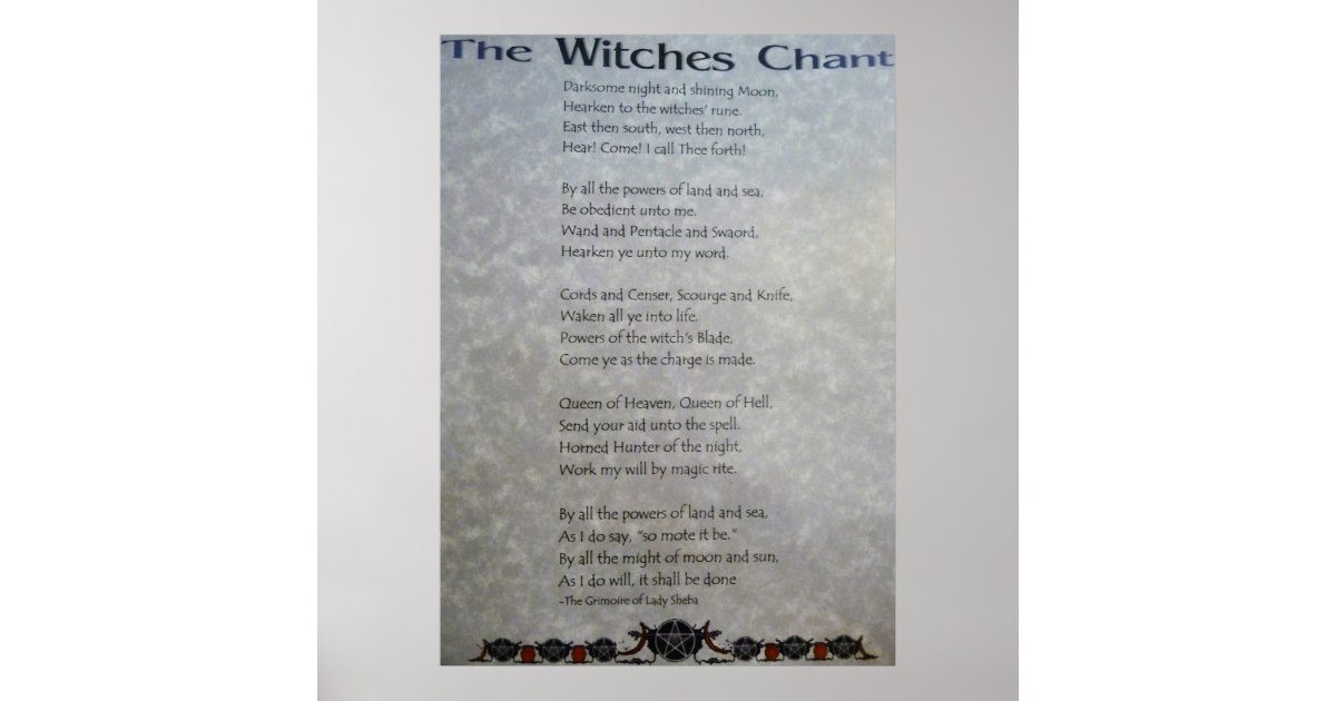 The Witches Chant Poster | Zazzle