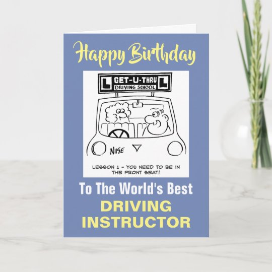 The Word's Best Driving Instructor Card | Zazzle.co.uk