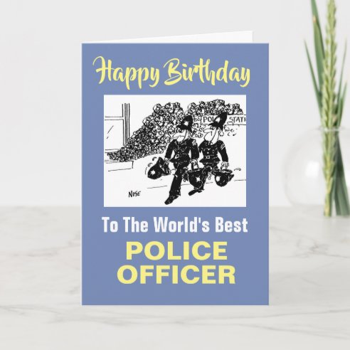 Police Birthday Cards | Zazzle UK