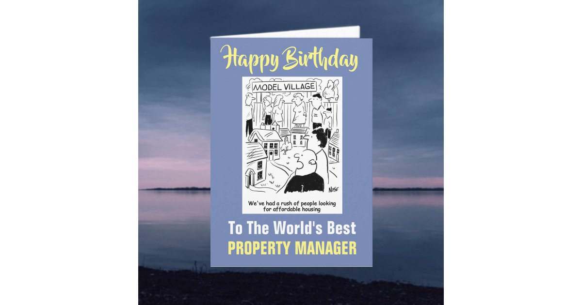 The World's Best Property Manager - Happy Birthday Card | Zazzle